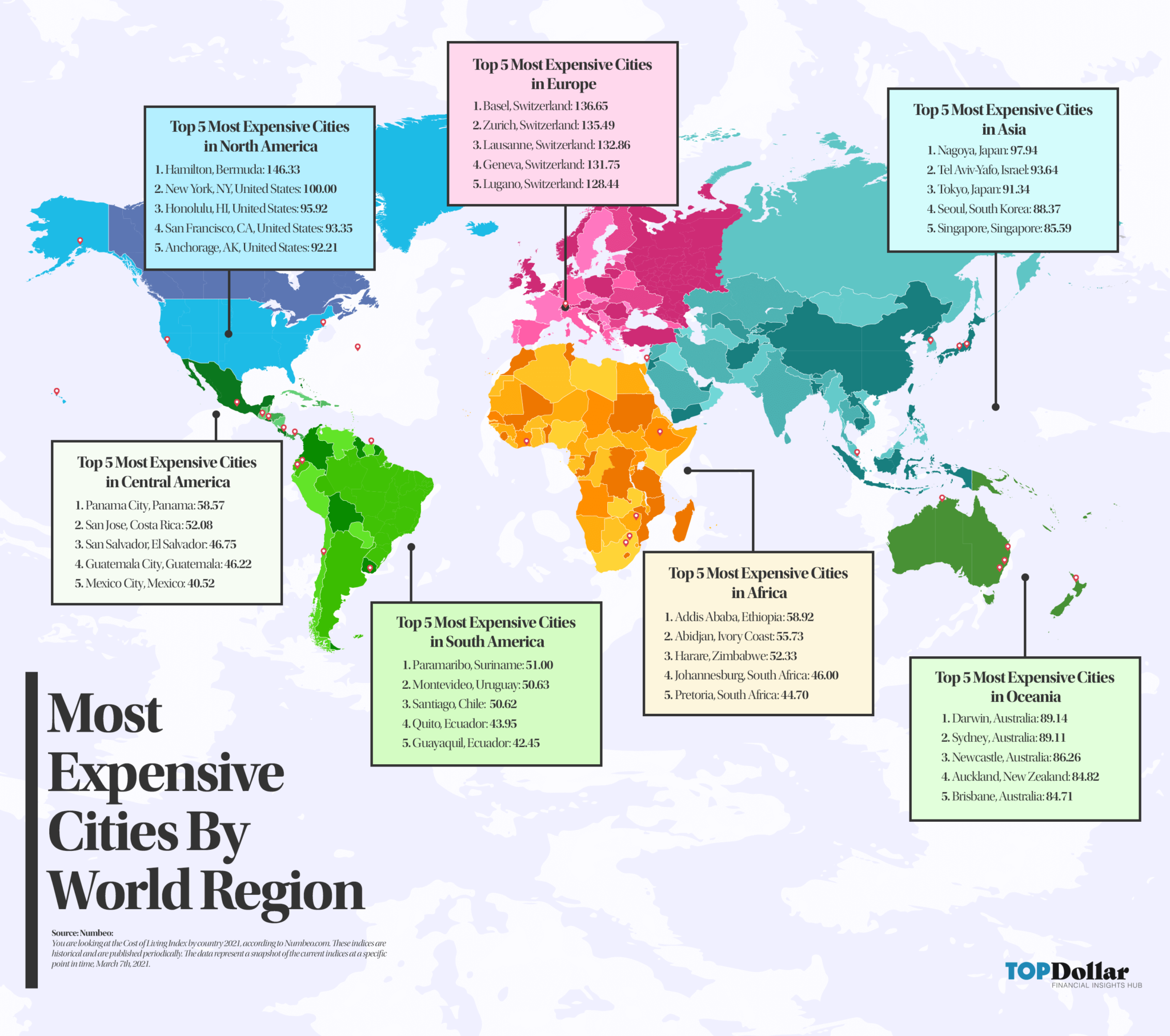 The Cost of Living Around the World in 2021 - Top Dollar