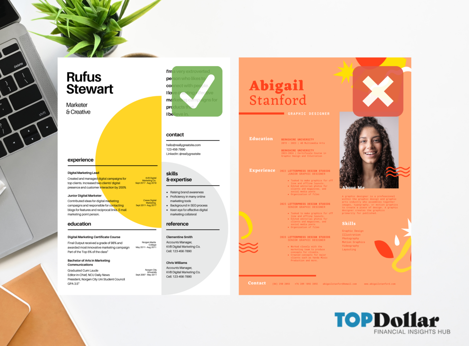 Visual Resumes: Do’s and Don’ts With 12 Examples - Top Dollar