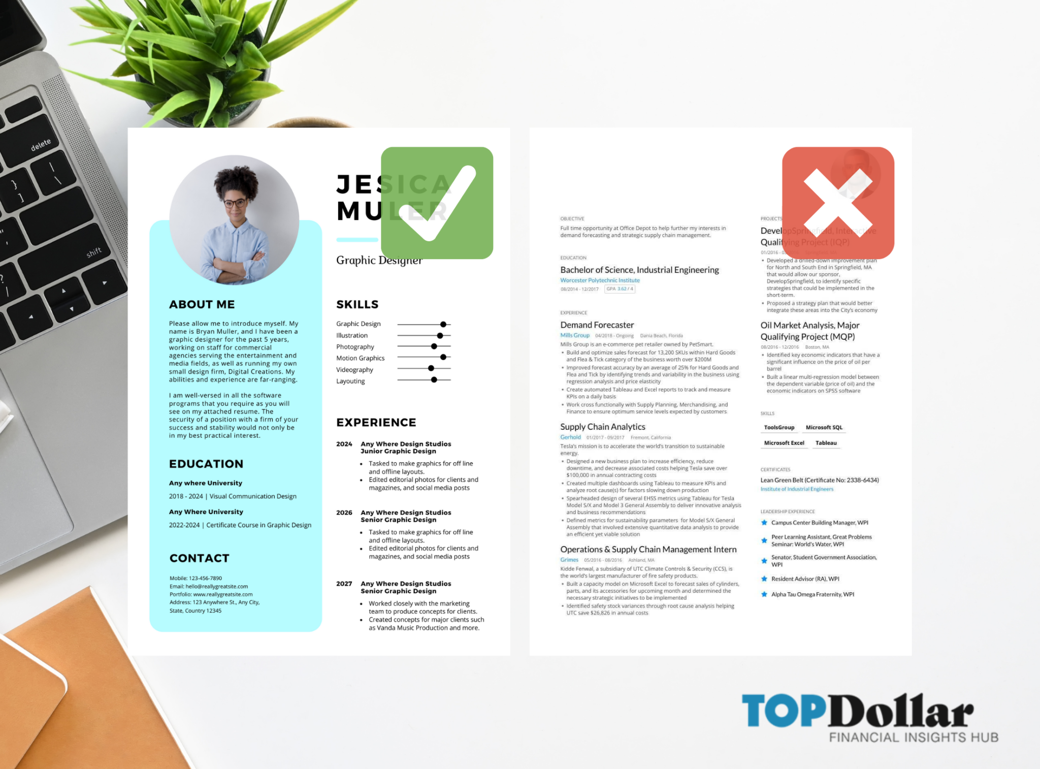 Visual Resumes: Do’s and Don’ts With 12 Examples - Top Dollar